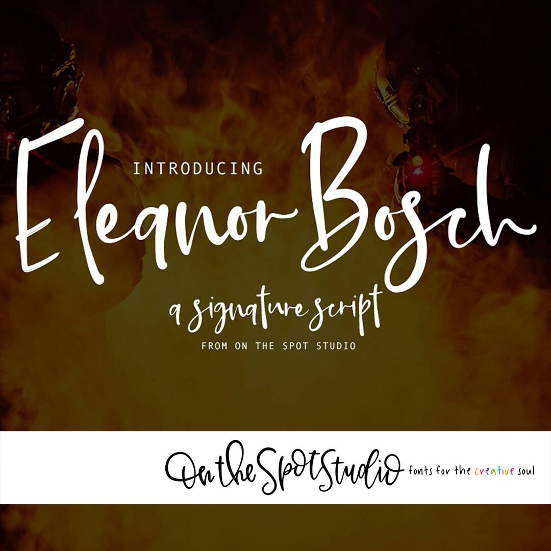 ELEANOR BOSCH / Whimsical Font / Script Font / Handlettered Font / OTSS / Bounce Script ...