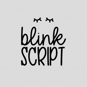 Blink / Hand-lettered Modern Cursive Font/ Instant Download for ...