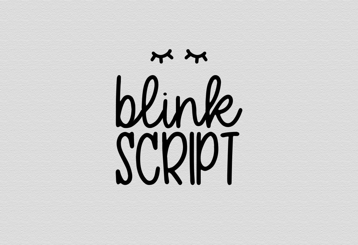 Blink / Hand-lettered Modern Cursive Font/ Instant Download for ...