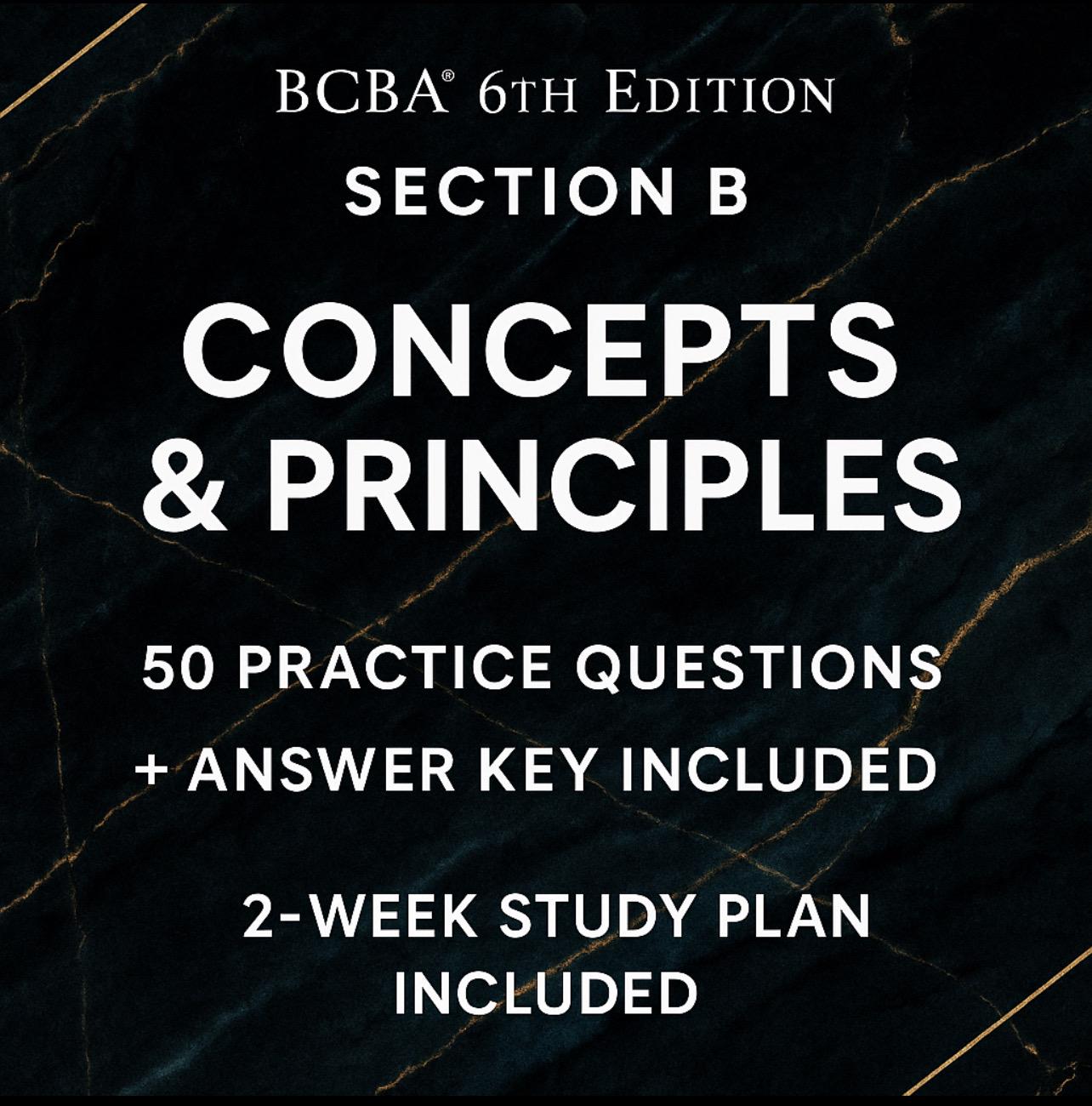 BCBA 6th Edition Exam Prep - Section B Mock Questions + Study Plan (PDF ...