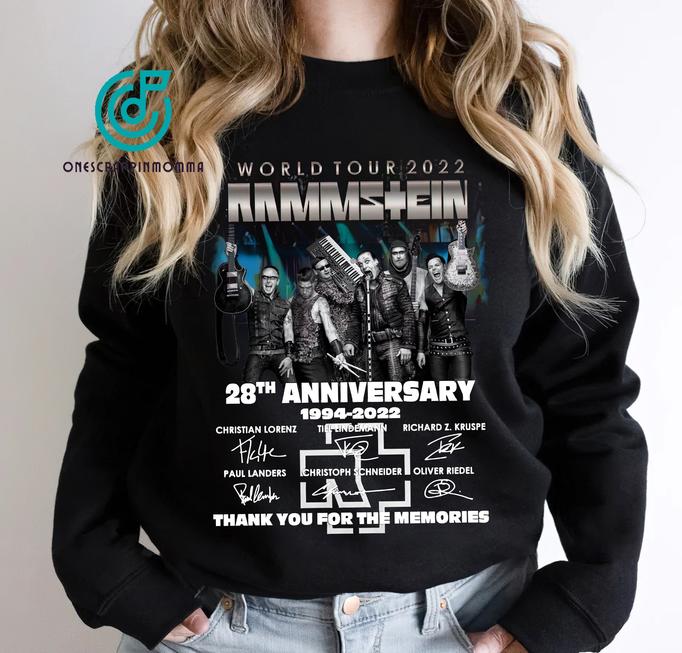 World Tour 2022 Rammstein 28th Anniversary 1994-2022 Signatures Sweatshirt