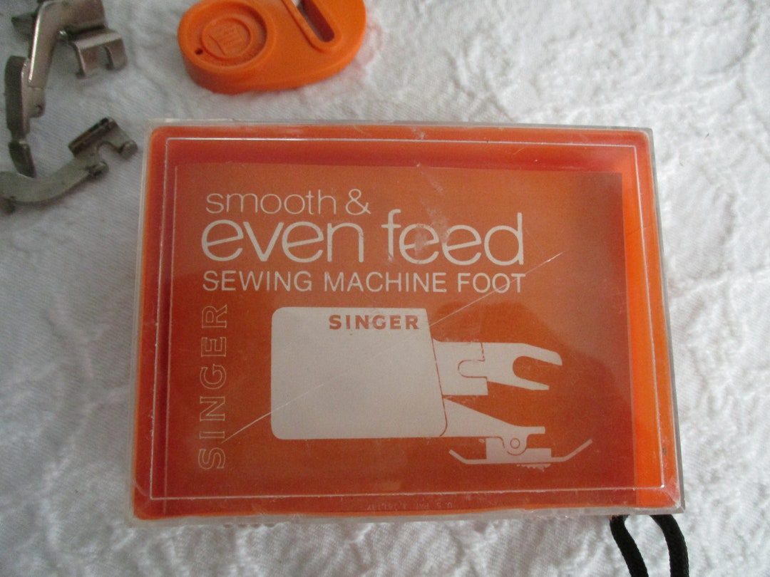 Singer Sewing Machine Even Feed Walking Foot Vintage Attachments Zipper ...