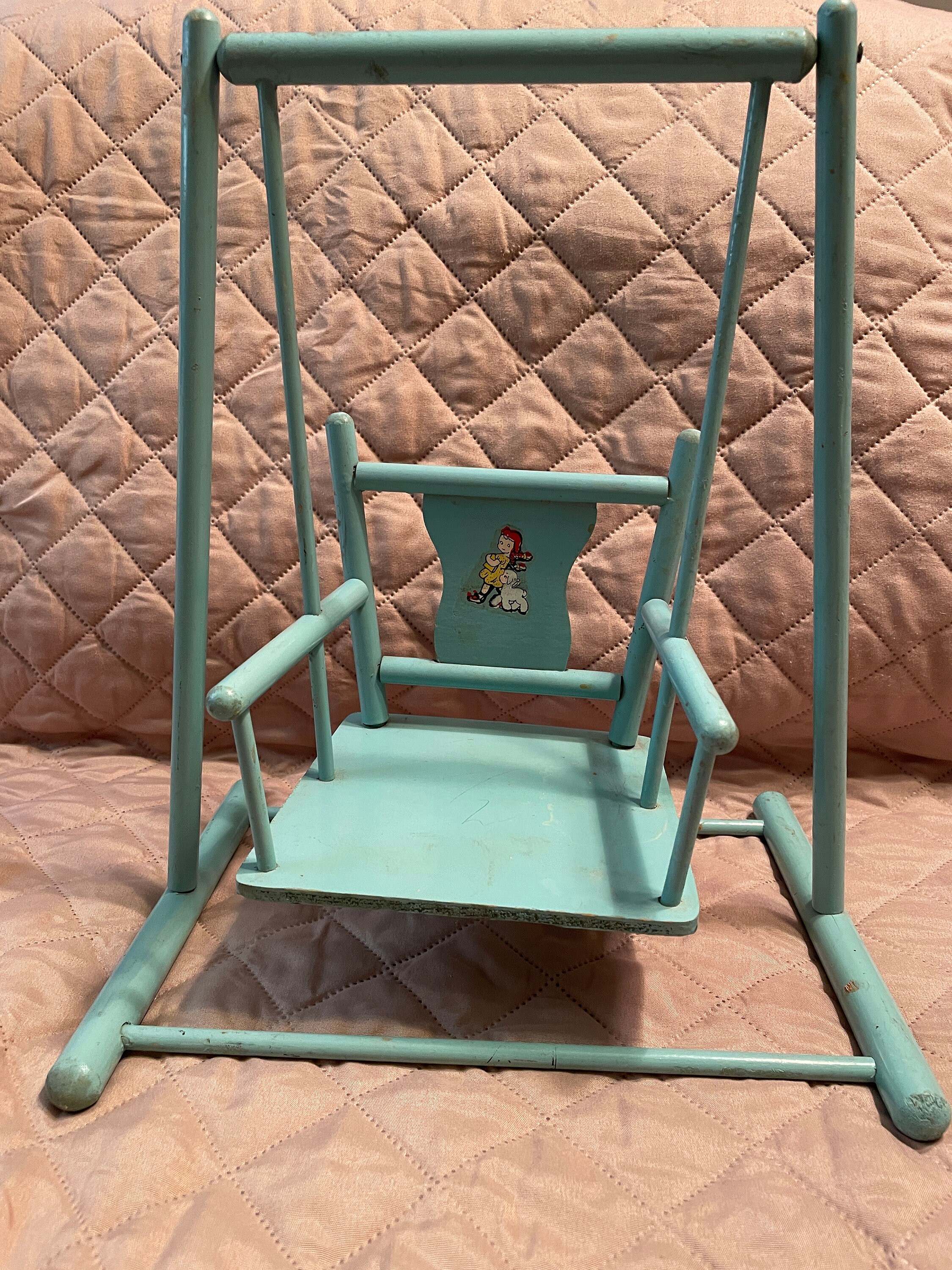 Doll Swing Wooden Doll Swing Circa 1950's Handmade Unique Item. Mint ...