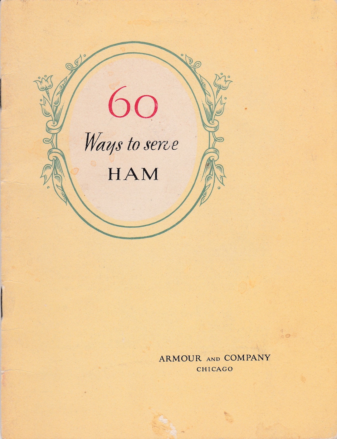 Vintage Armour Ham Cook Booklet Circa 1920's Colorful - Etsy