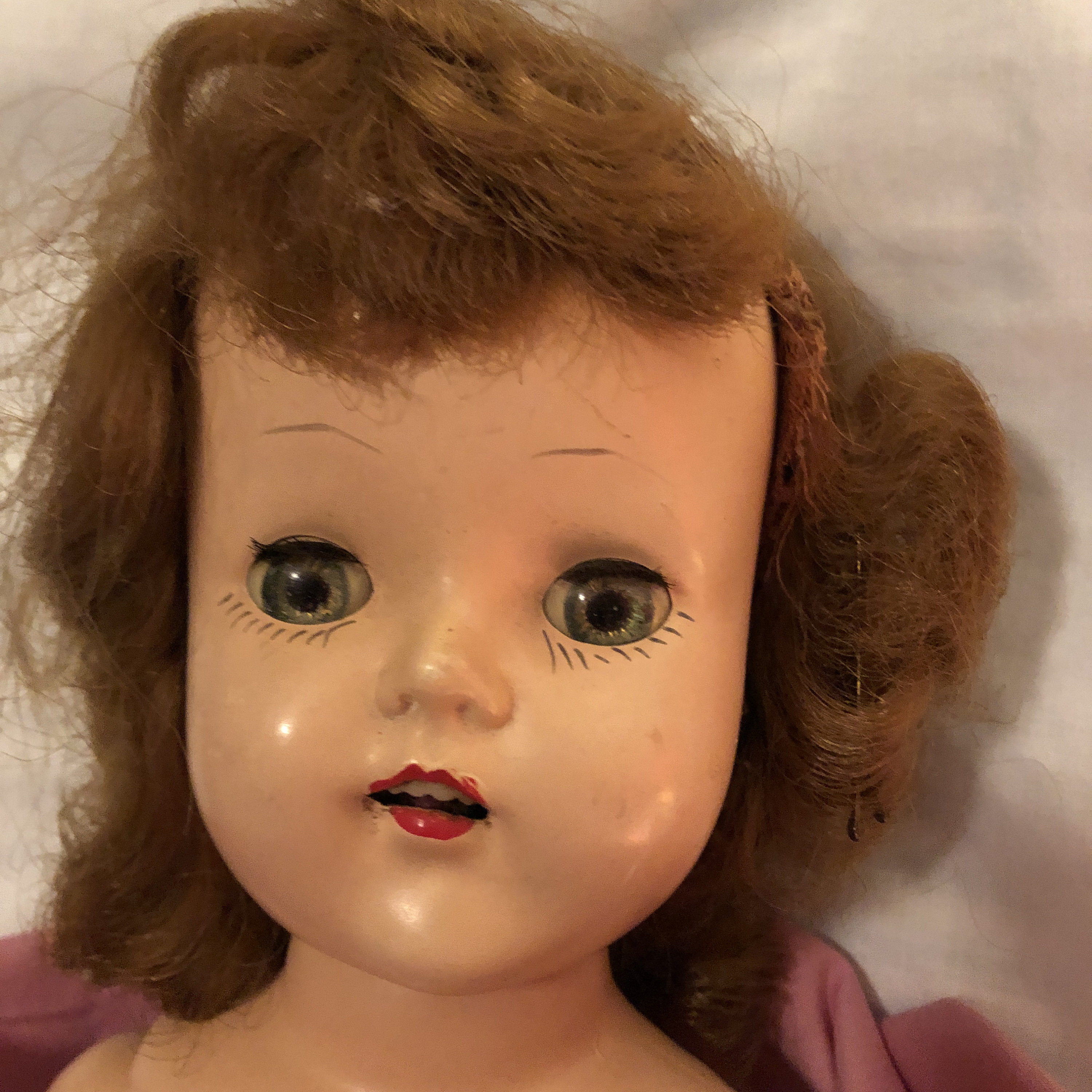 Vintage 1950s Walker Doll: 15" Hard Plastic, Red Hair, Made in USA - Etsy