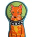 Space Cat Plush Alien Cat Pillow Space Stuffed Animal Outer Space Toy ...