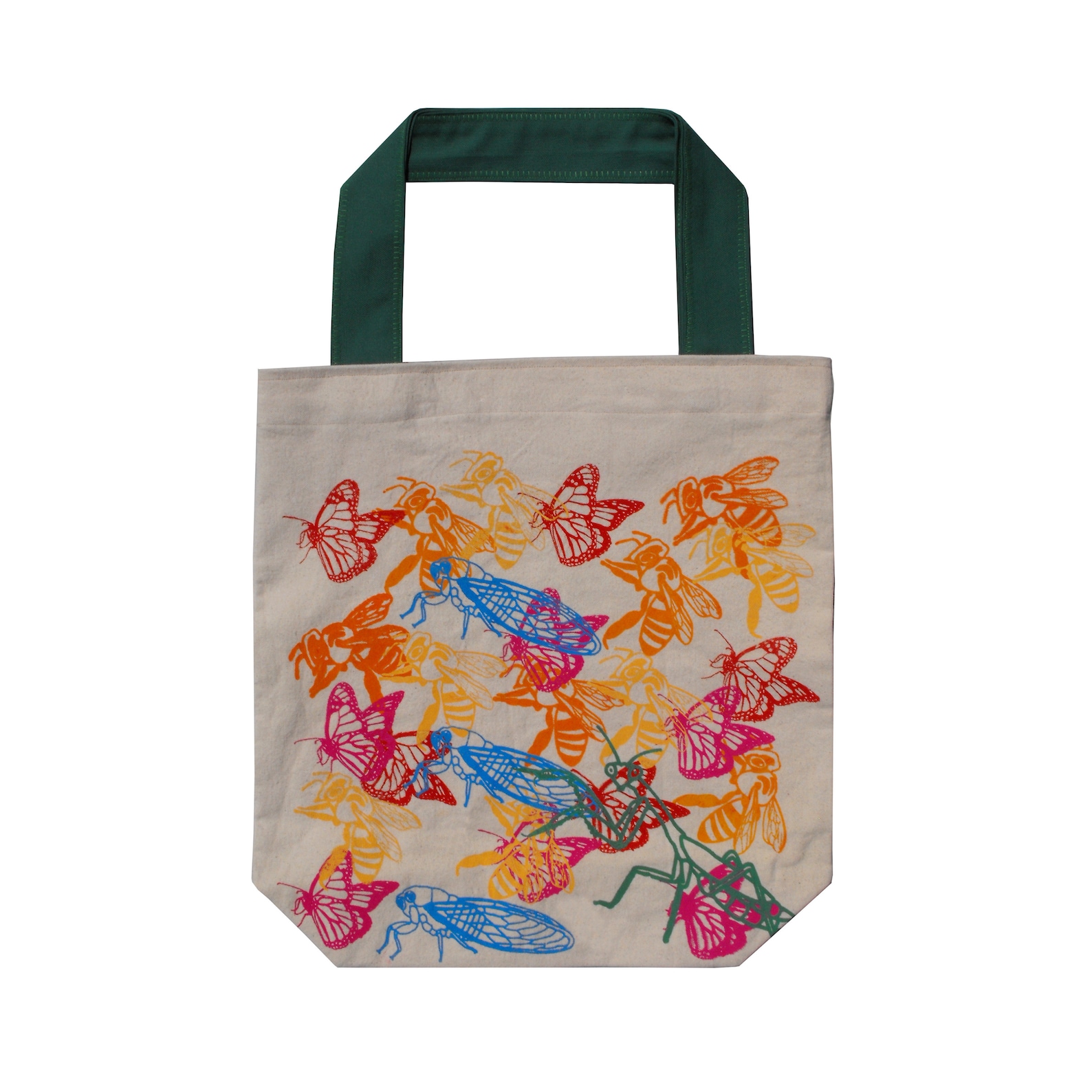 Insect Print Tote Bag / Bugs Reusable Grocery Bag / Organic Canvas Sack ...