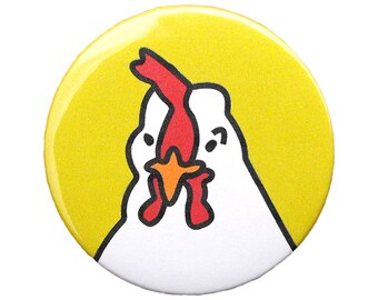 Bewareninja Chick Button - Etsy
