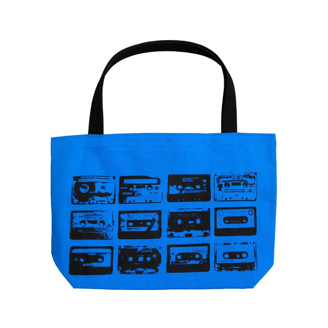 Cassette Tape Tote Bag Screen Print Tote Bag Reusable Grocery Bag 80s ...