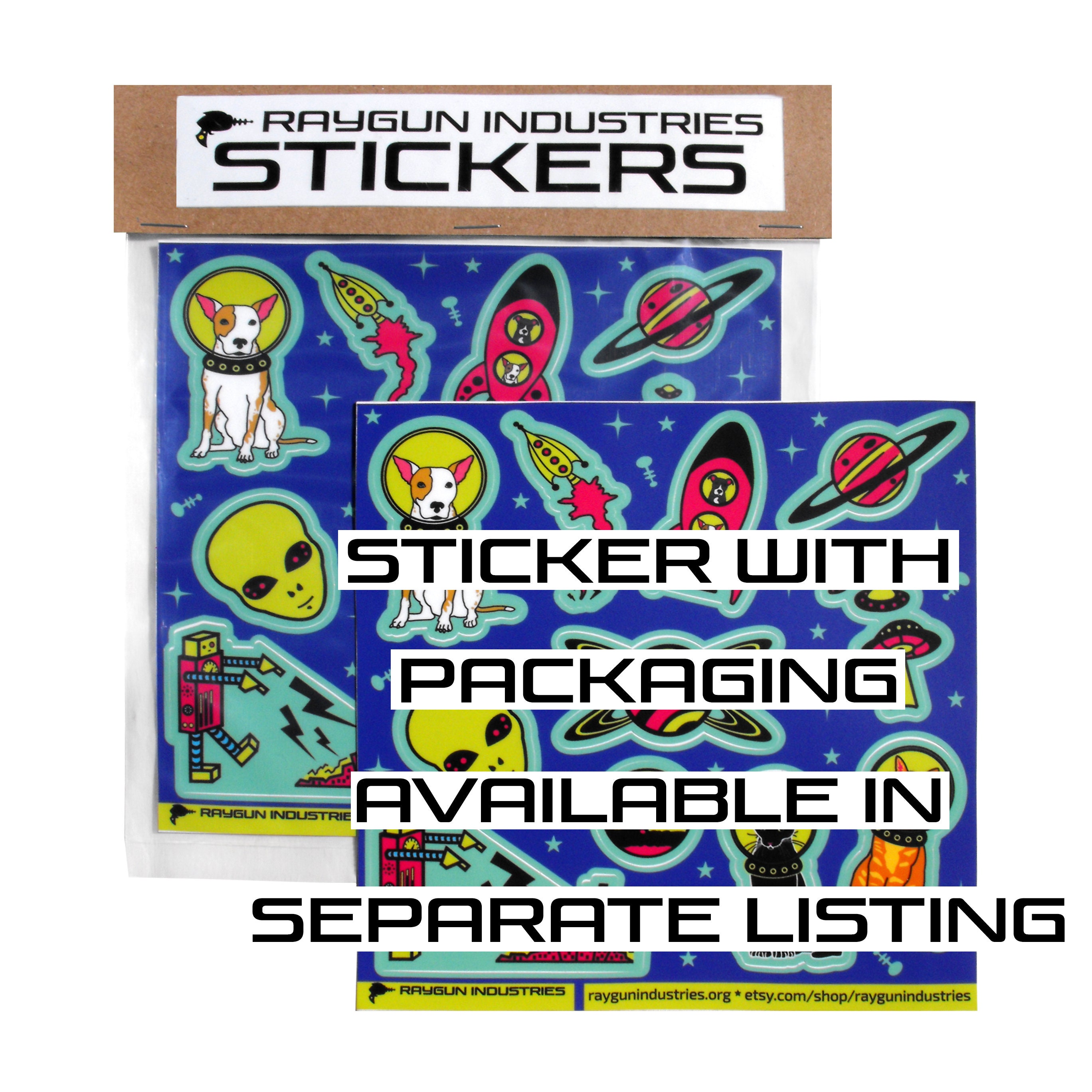 Space Sticker Sheet / Alien Head Ufos Space Cats Space Dogs | Etsy