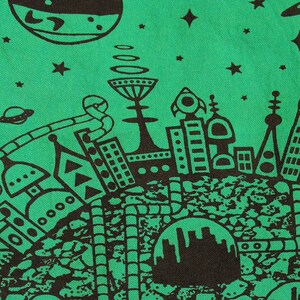 Space Age Tote Bag Outer Space Retro Futurism Reusable Grocery Bag ...