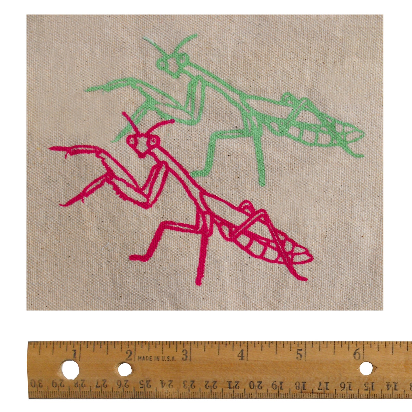 Praying Mantis Patch / Overlay Screen Print / Insect Patch / - Etsy