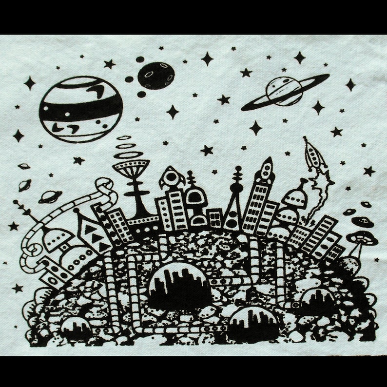 Futuristic Cityscape Patch Sci Fi Back Patch Retro Space Patch - Etsy
