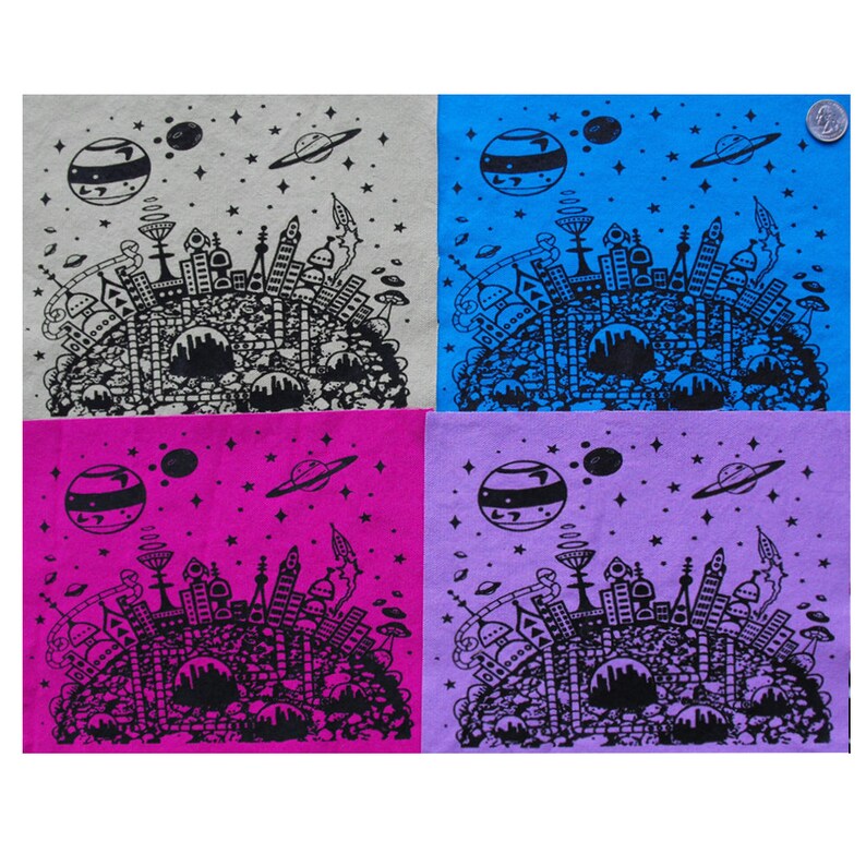 Futuristic Cityscape Patch Sci Fi Back Patch Retro Space Patch - Etsy