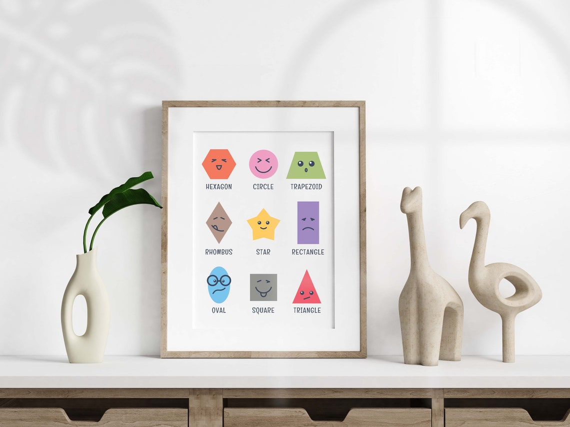 Shape Educational Poster, Feelings Poster, Geometric Shapes, Emotion ...