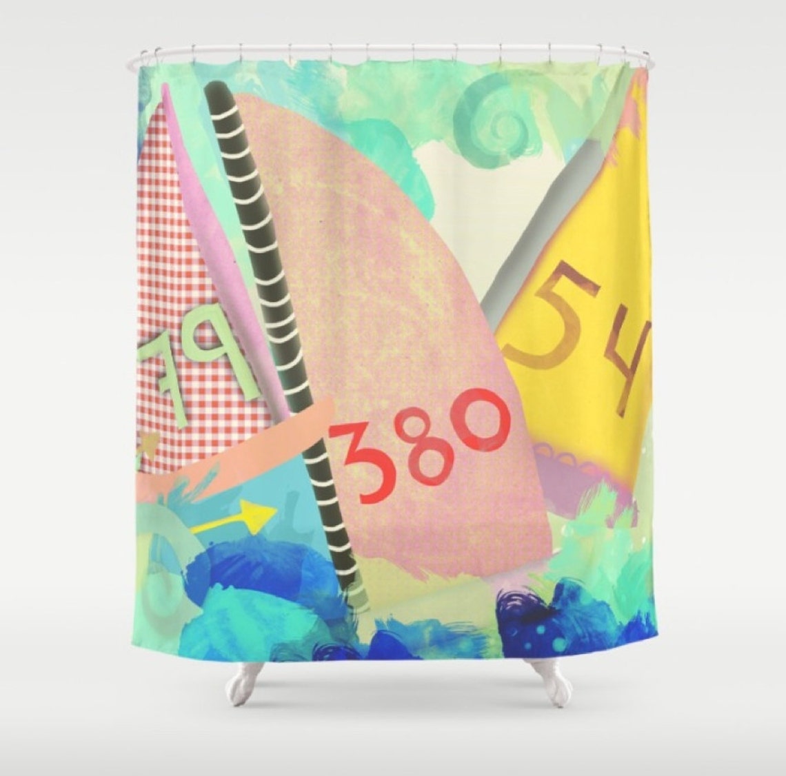 Shower Curtain Regatta Kunst - Etsy