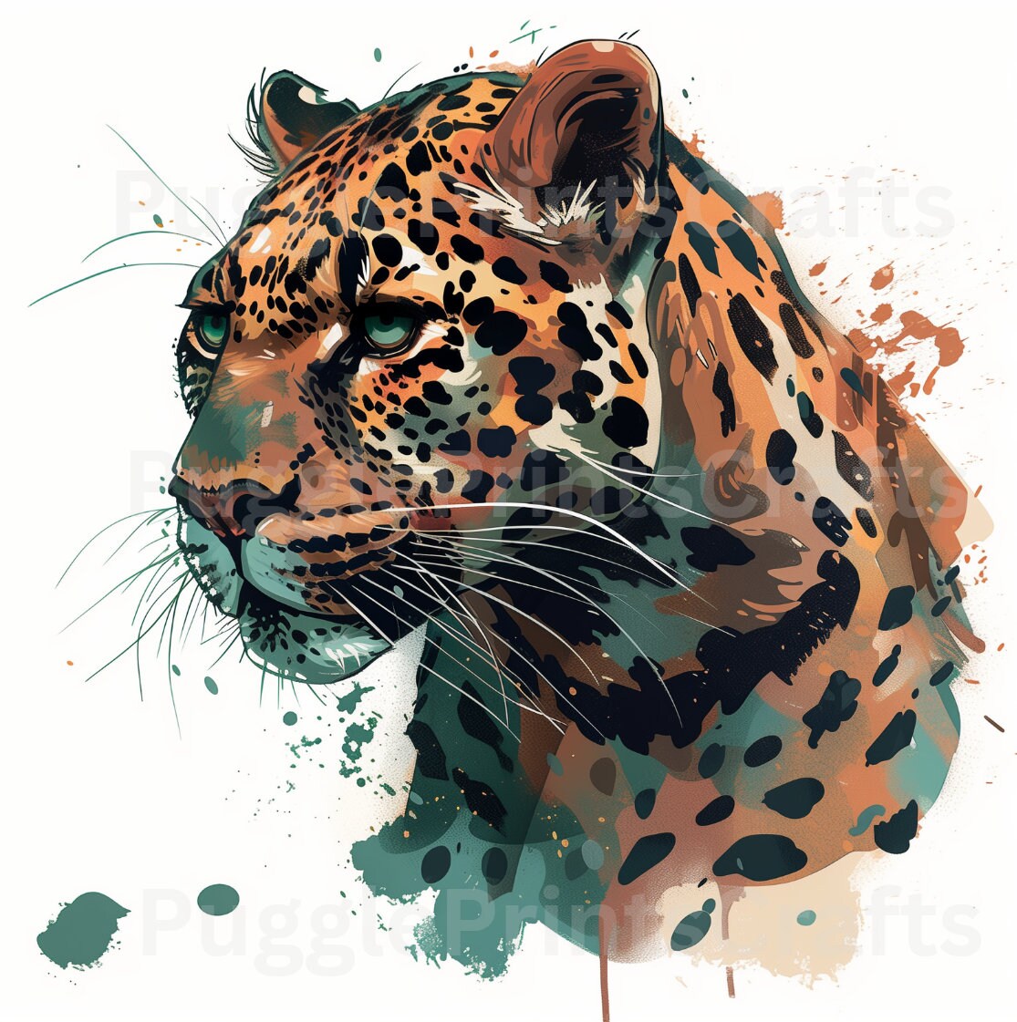 Leopard Cool Artwork Digital Print - Etsy