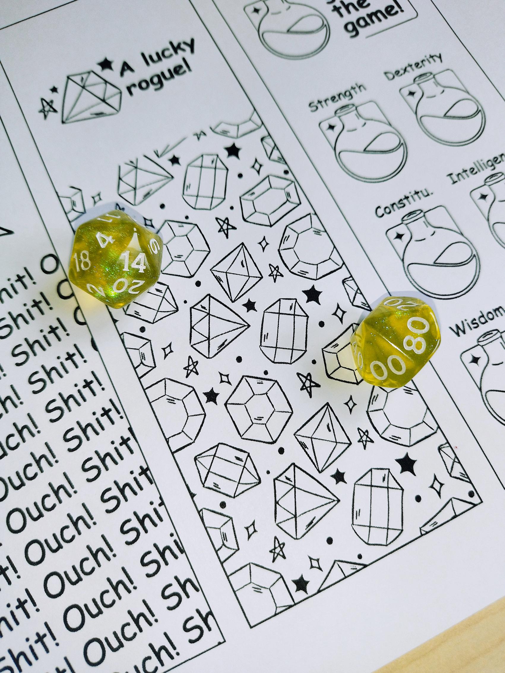 Printable Dnd Bookmarks Pack | Dungeons and Dragons Paper Bookmarks ...