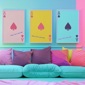 Gallery Wall Art Set,ace of Spades, Aesthetic Poster,wall Art Funky ...