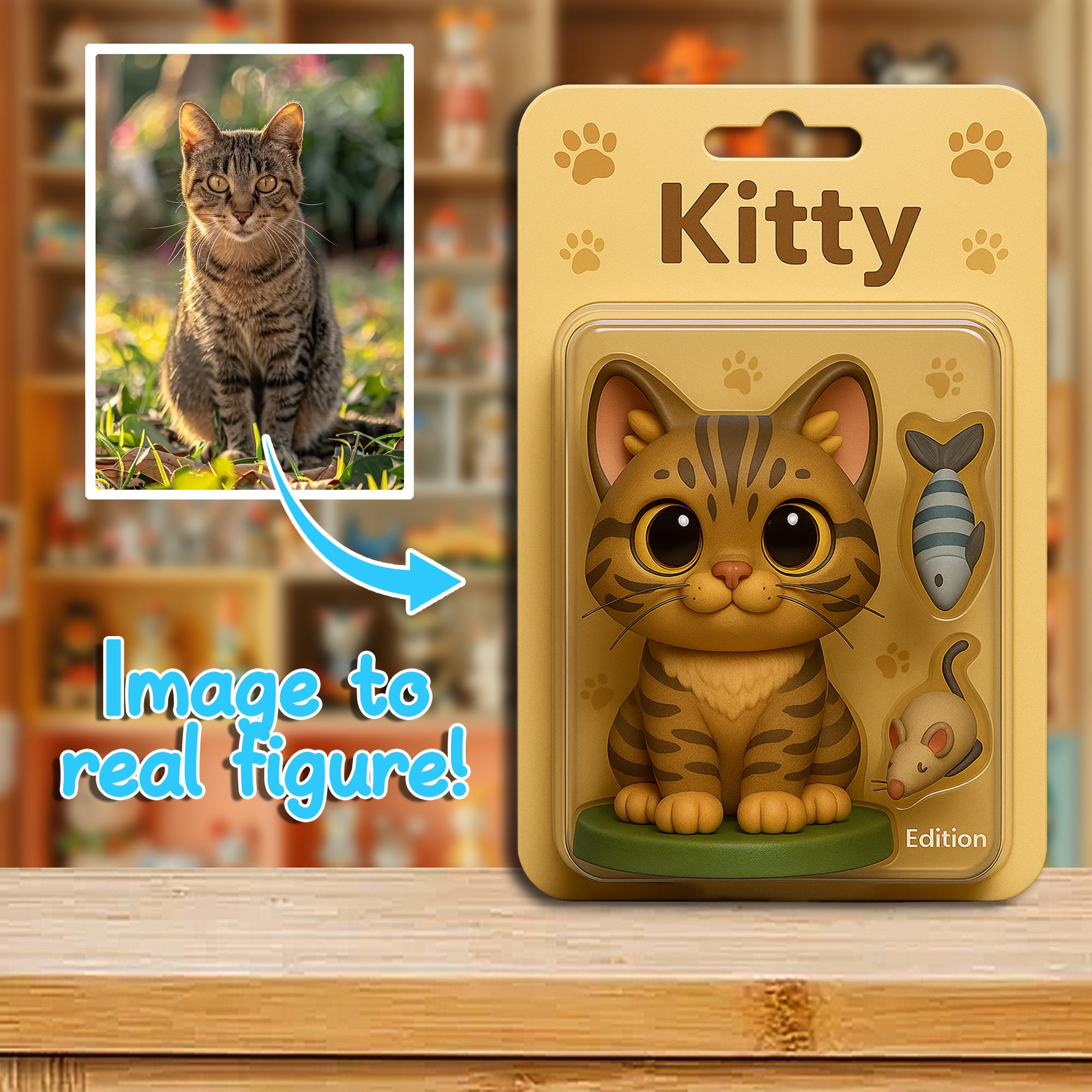 Custom Cat Figurine From Photo – Personalized Kitty Sculpture Gift ...
