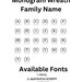 Personalized Last Name Wreath Decal: Family Monogram - Etsy