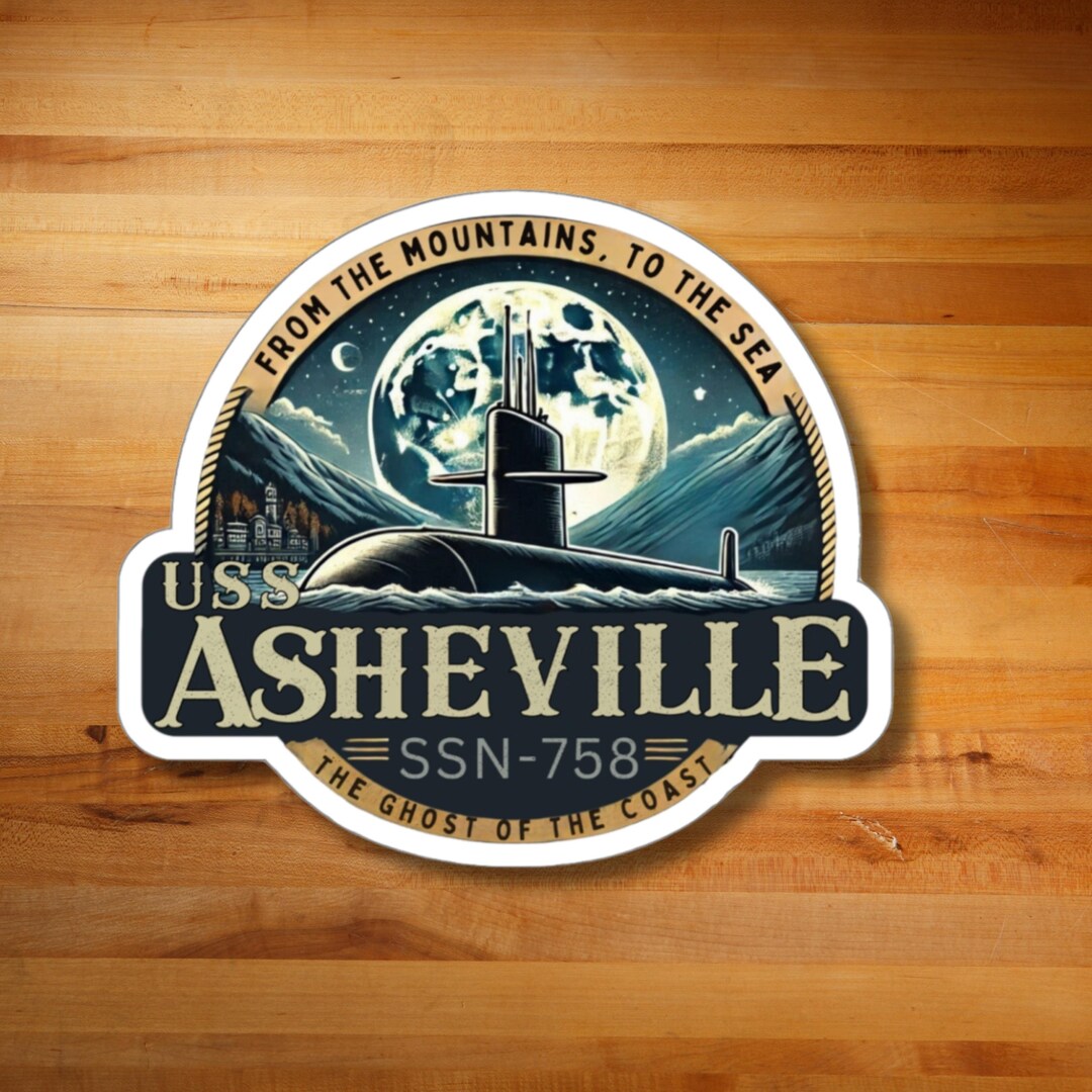 Navy Submarine USS Asheville SSN-758 Sticker, Military Sticker ...