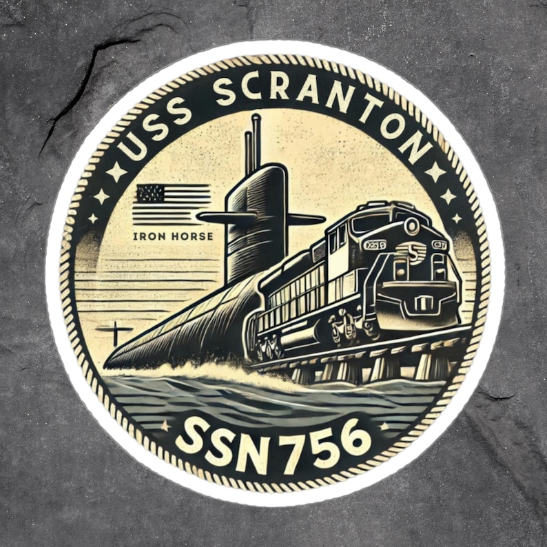Navy Submarine Sticker, USS Scranton SSN-756, Military Sticker, Laptop ...