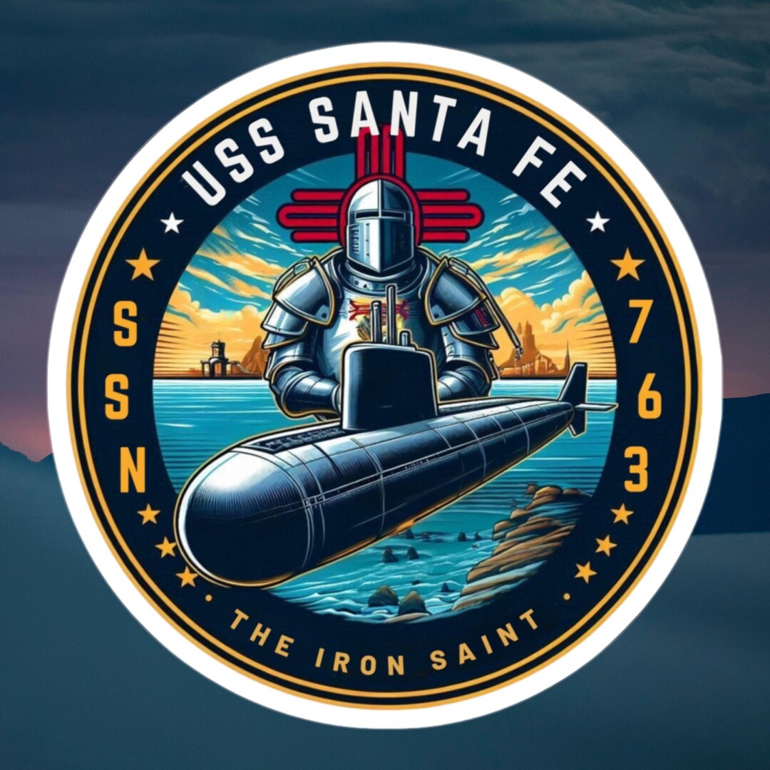 Navy Submarine USS Santa Fe Sticker, Military Sticker, Patriotic ...