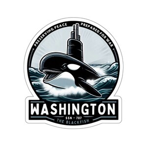 USS Washington SSN-787 Submarine Sticker - Etsy