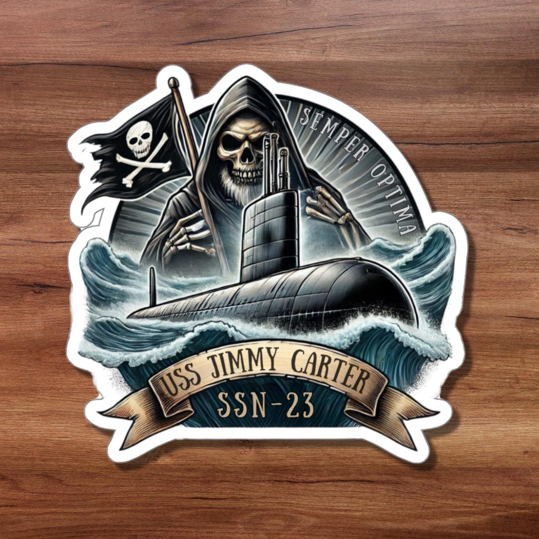 Navy Submarine Sticker, USS Jimmy Carter SSN-23 Sticker, Military ...
