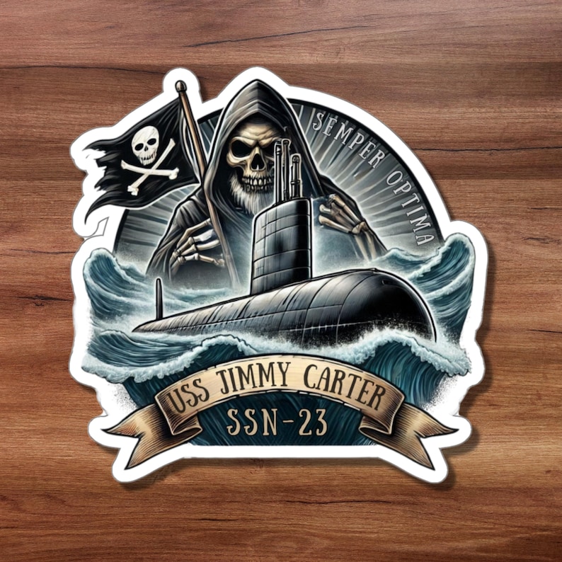 Navy Submarine Sticker, USS Jimmy Carter SSN-23 Sticker, Military ...