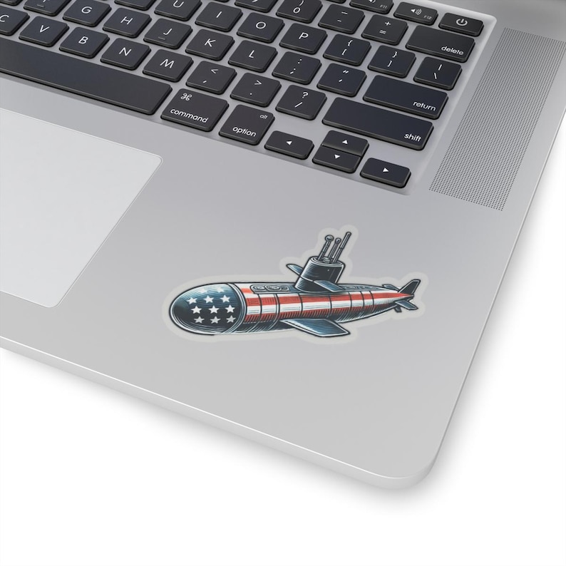 Submarine Stickers, Patriotic American Flag Decals for Laptop ...