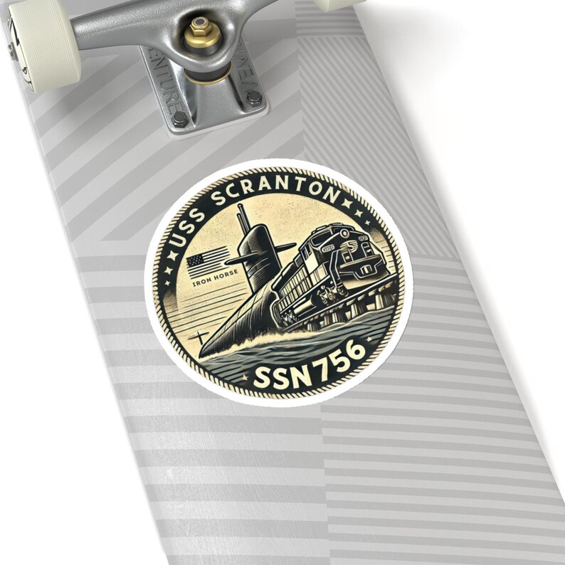 Navy Submarine Sticker, USS Scranton SSN-756, Military Sticker, Laptop ...