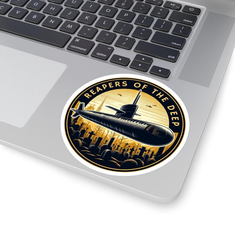 Submarine Reaper of the Deep Sticker, Nautical Decal, Underwater Ocean ...