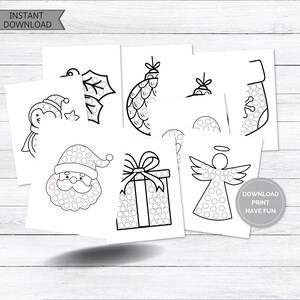 Christmas Dot Marker Sheets, Christmas Coloring Pages, Preschool Kids ...