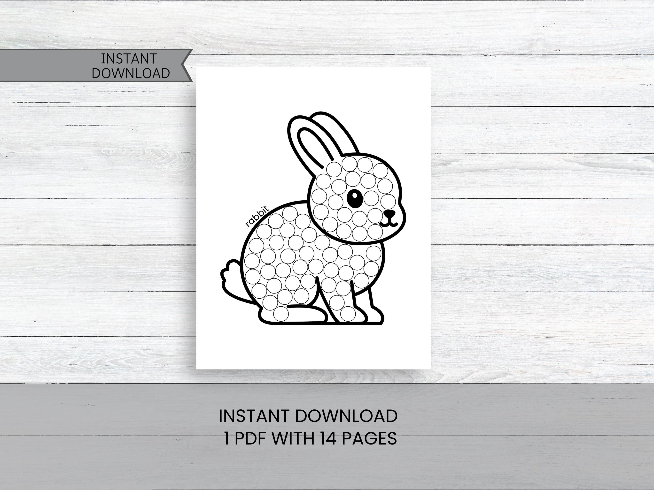 Farm Animals Dot Marker Sheets, Dab It, Do a Dot, Animal Coloring Pages ...