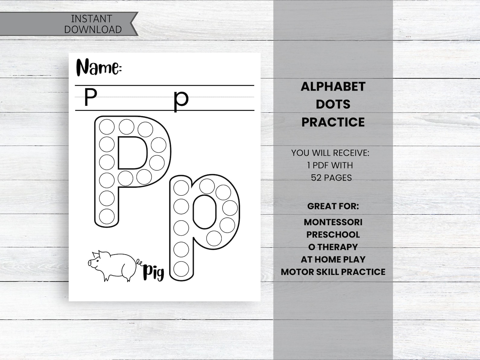Alphabet Dot Marker Sheets, Alphabet Coloring Pages, Dab It Worksheets ...