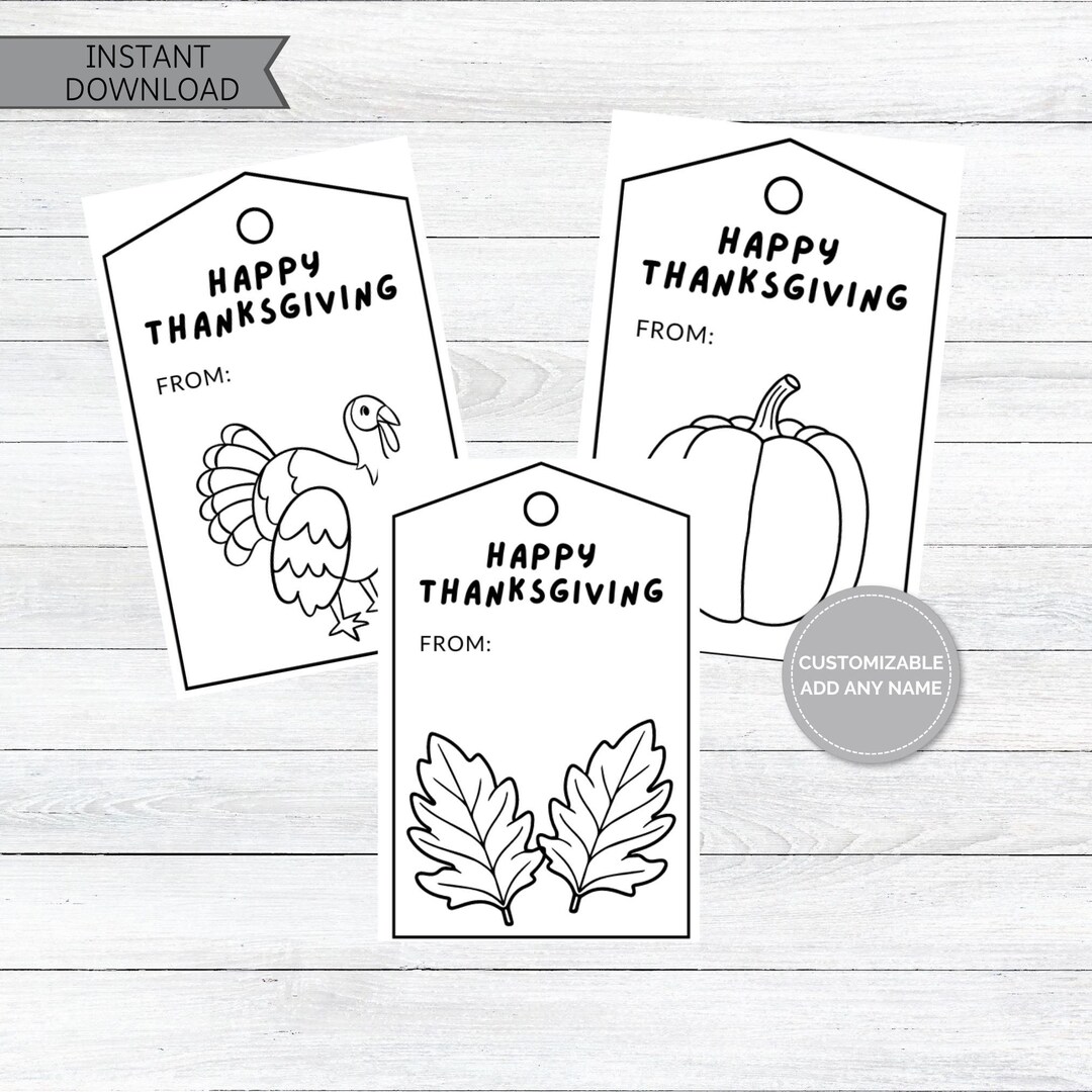 Thanksgiving Personalized Tag - Goodie Gift Tag - Thanksgiving Gift Tag ...