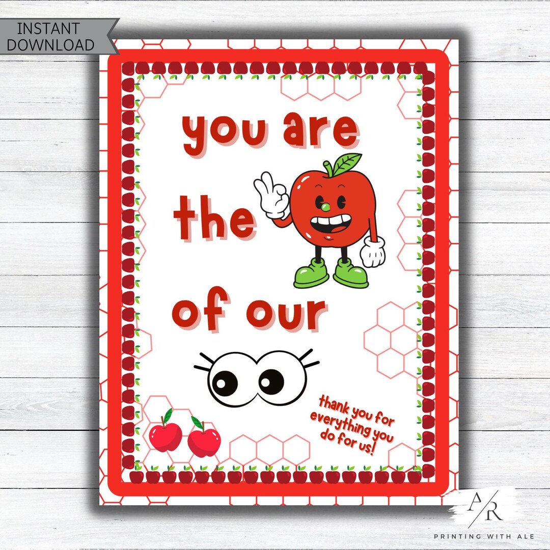 Apple Teacher Appreciation - Teacher Appreciation Week - Apple of Our ...