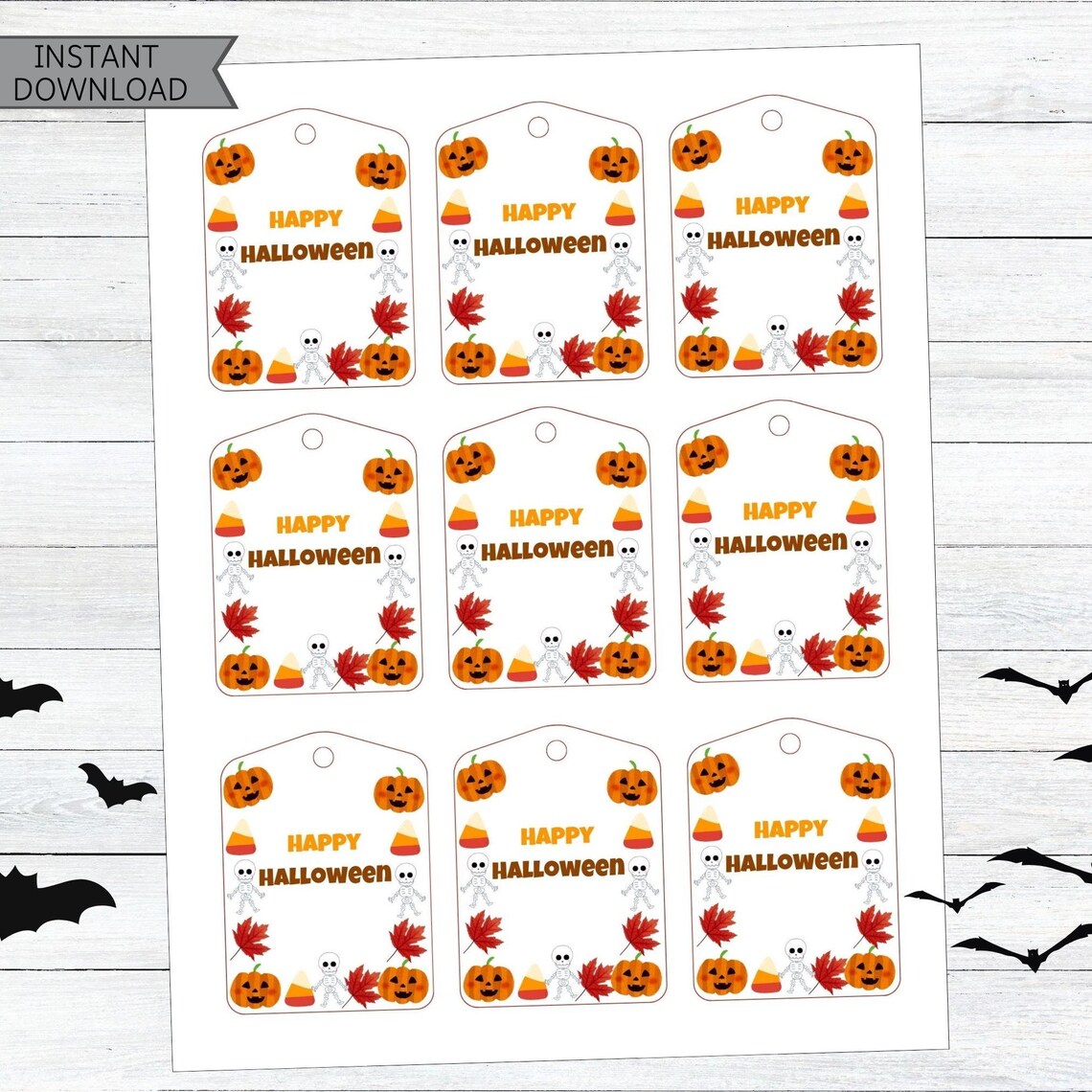 Scary Kids Gift Tag, Spooky Halloween Gift Tag, Halloween Gift Tag ...