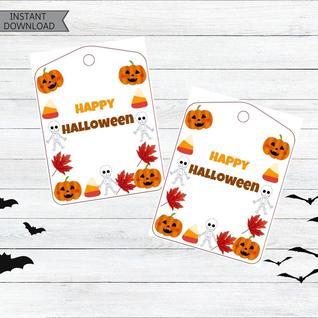 Scary Kids Gift Tag, Spooky Halloween Gift Tag, Halloween Gift Tag ...