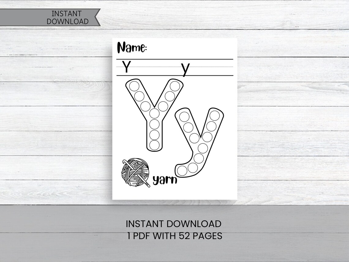 Alphabet Dot Marker Sheets, Alphabet Coloring Pages, Dab It Worksheets ...