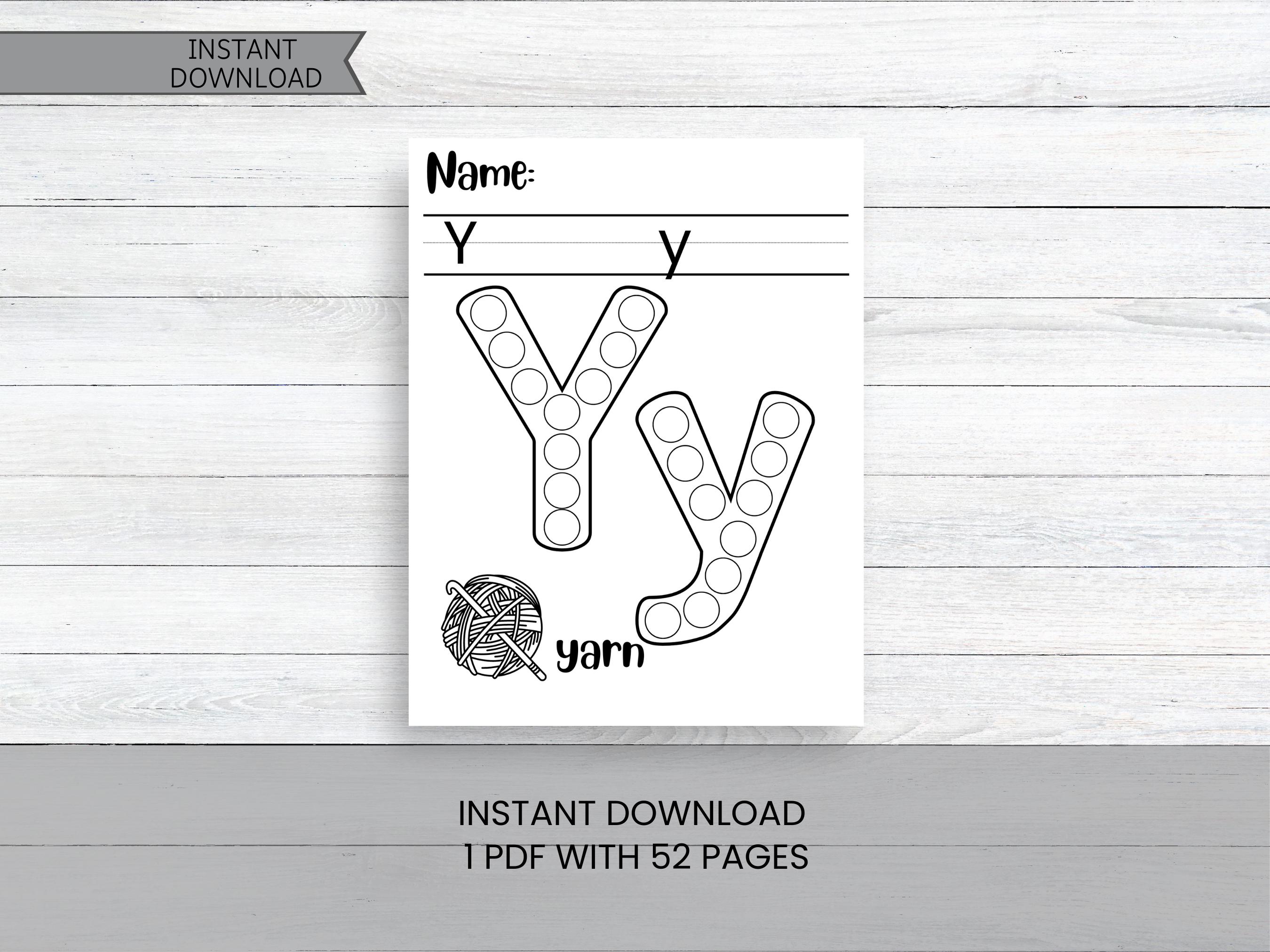 Alphabet Dot Marker Sheets, Alphabet Coloring Pages, Dab It Worksheets ...