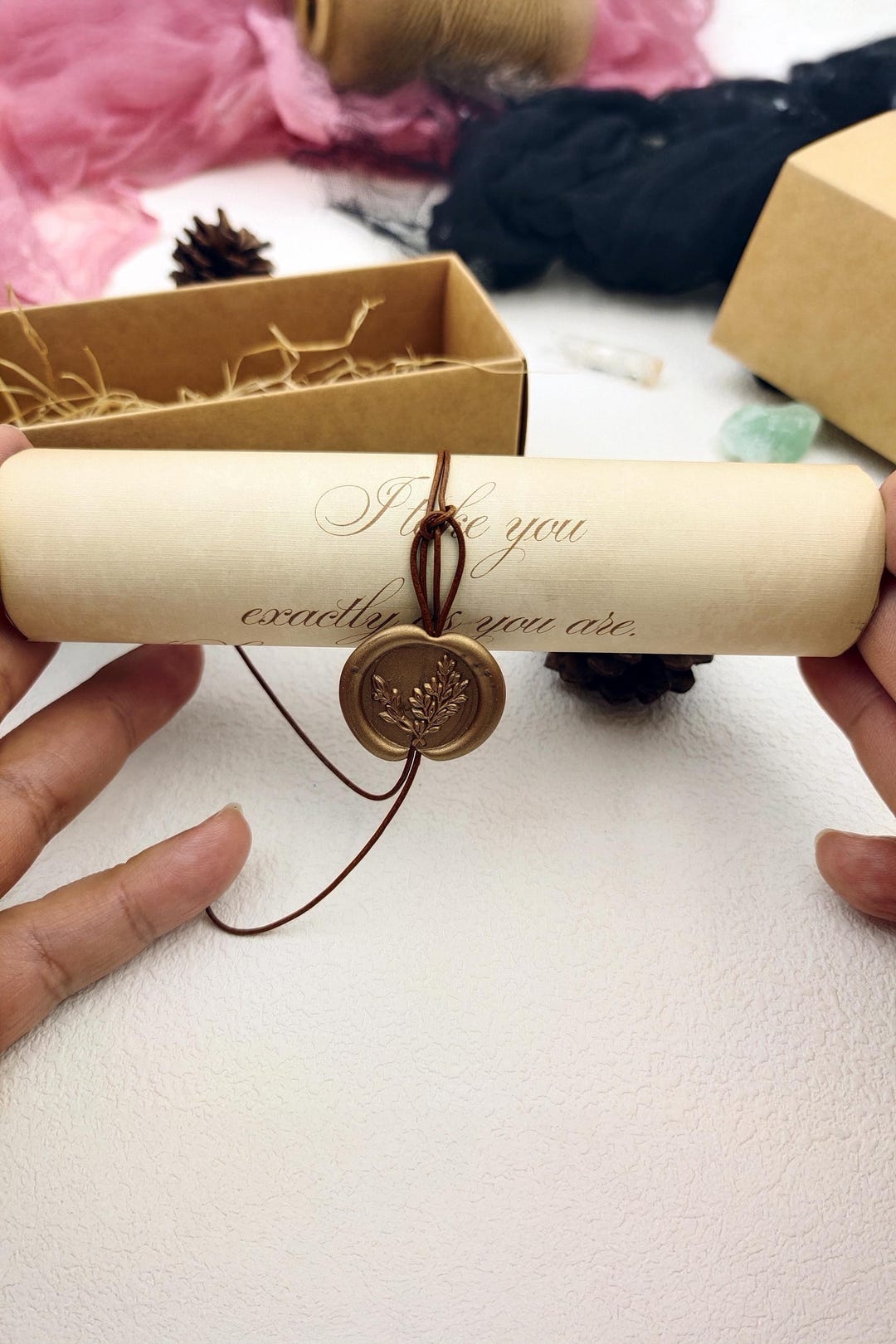 Personalized Scroll Vow Card, Custom Retro Vow Book, His and Her Vow ...