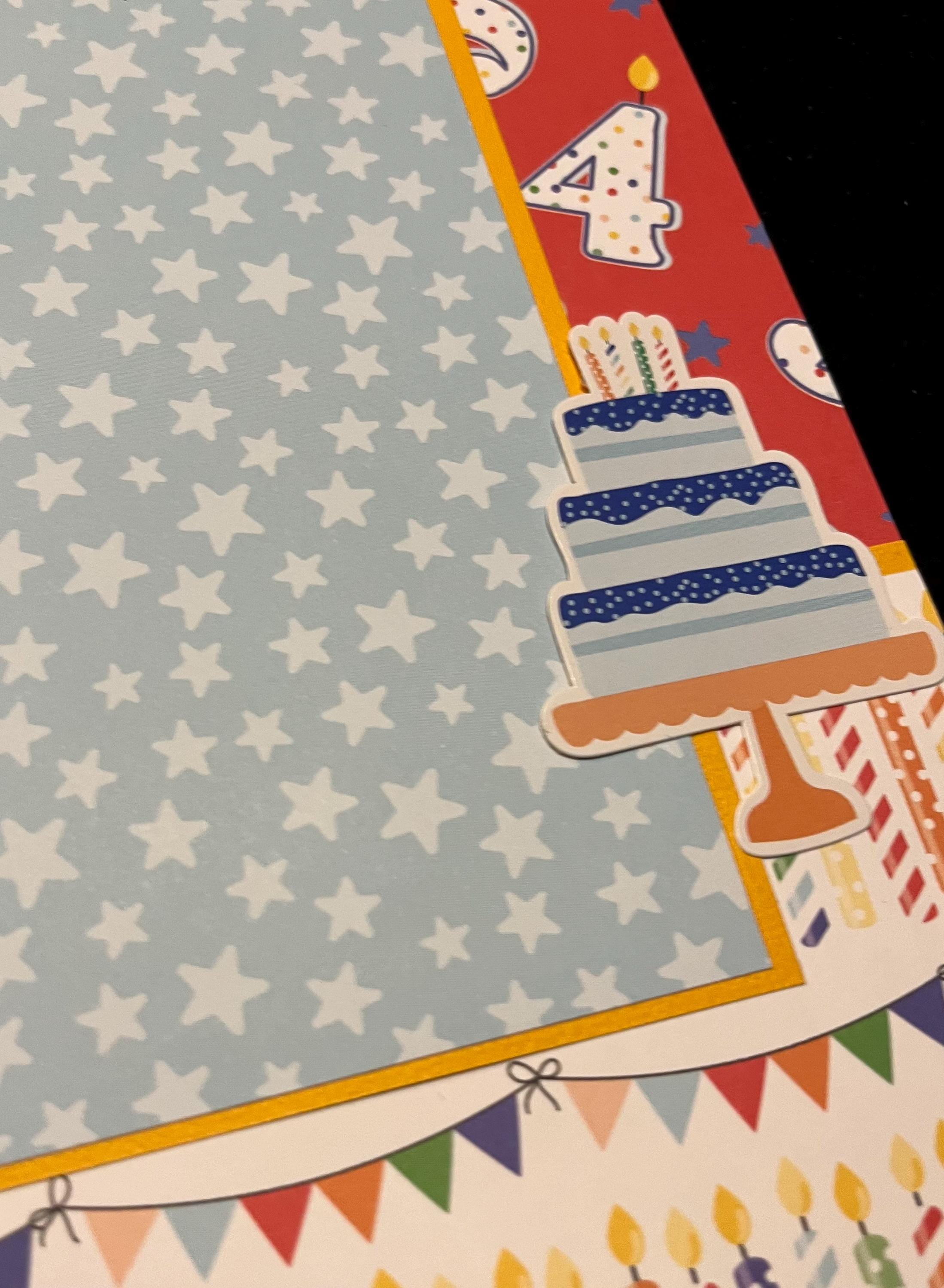 Premade Birthday Scrapbook Album Page, Party Layout - Etsy