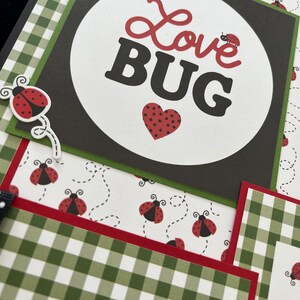 Ladybug Premade 12x12 Scrapbook Album Layout Page, Love Bug Scrapbook ...