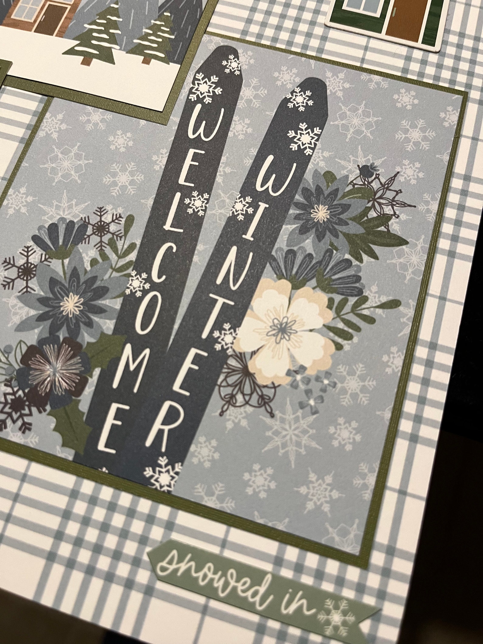 Premade Winter Scrapbook Album Page, Snow, Sledding, Snowman, Winter ...