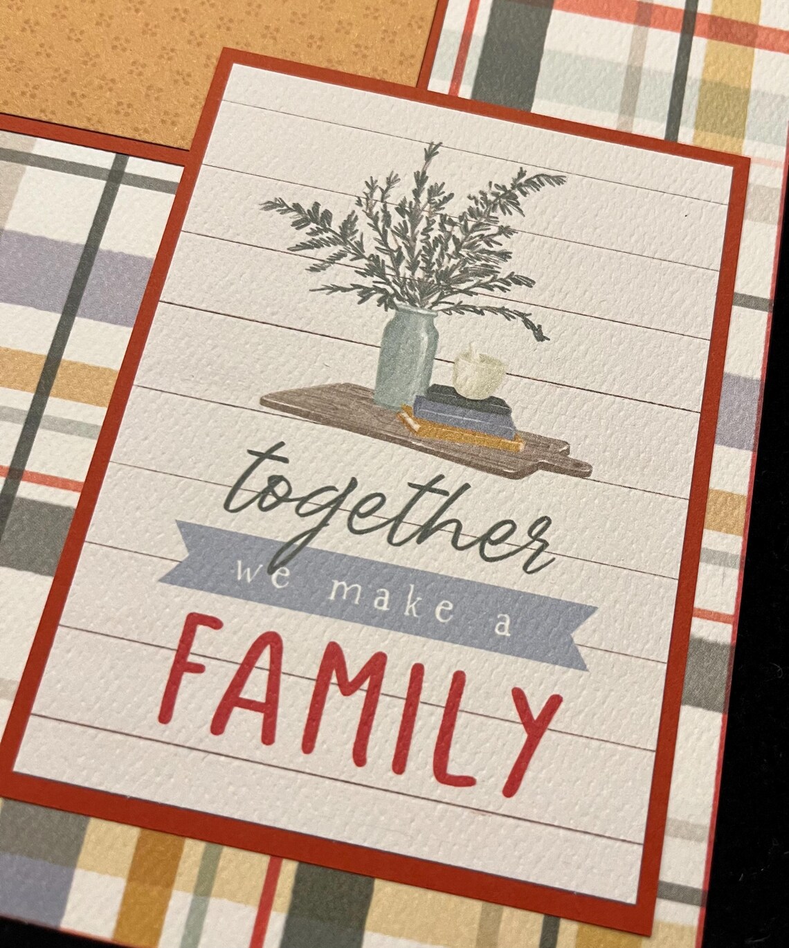 Family Scrapbook Album Layout, Premade Album Page, Gather Together ...