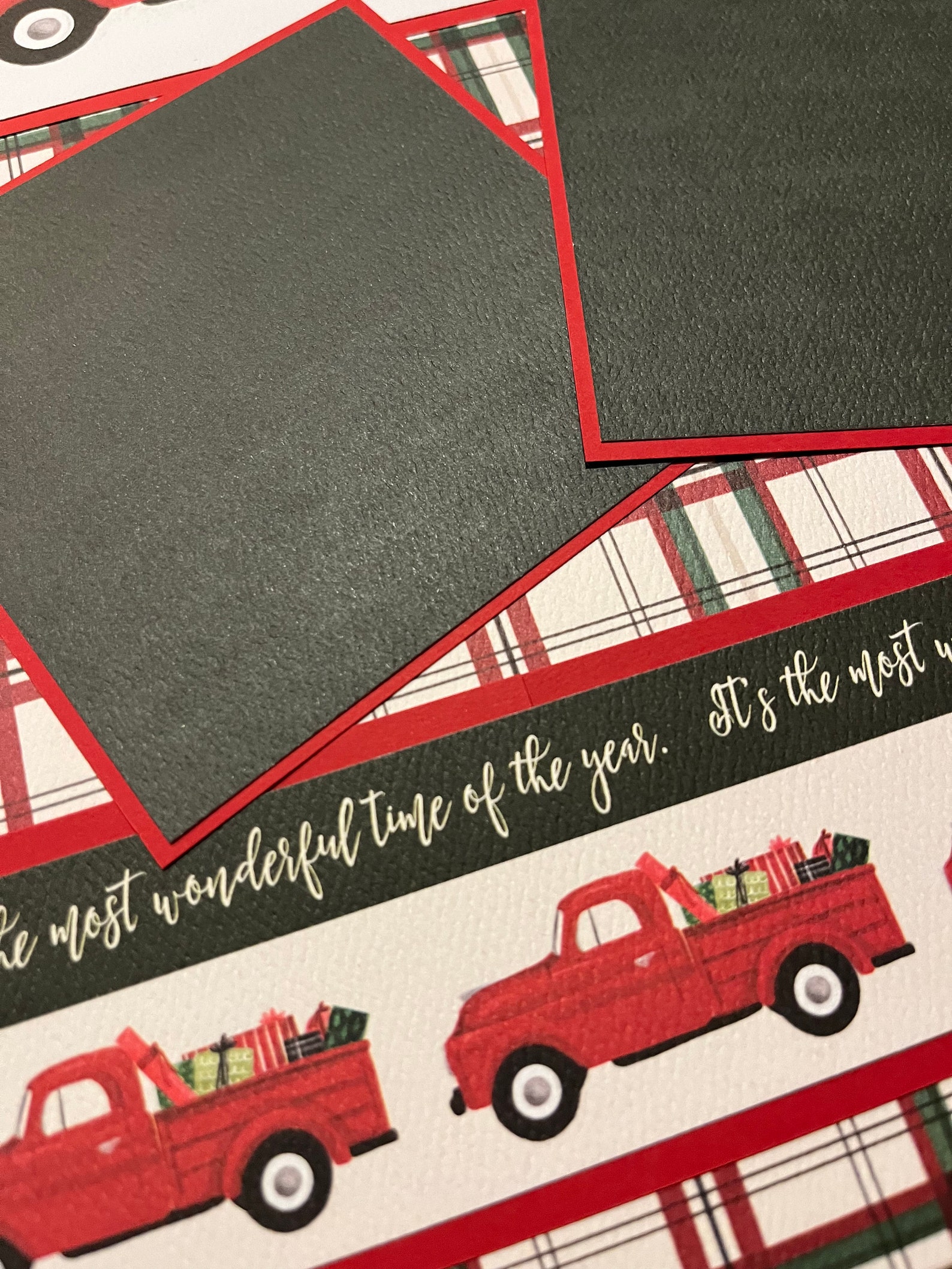 Premade Christmas Scrapbook Album Layout Page, Christmas Photo Album ...