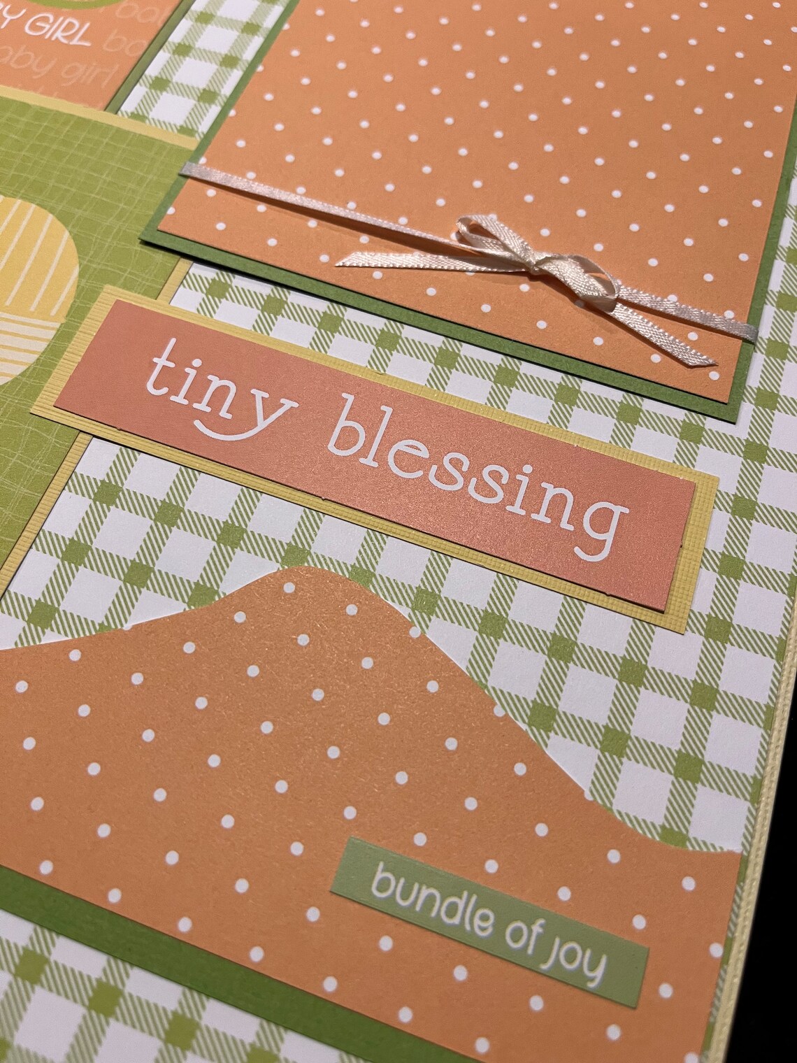 Baby Scrapbook Layout, New Baby Page, Baby Album Page, Premade Baby ...